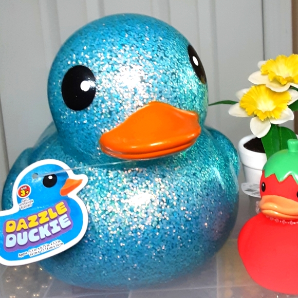 dazzle Duckie | Toys | Rubber Duck Glitter Turquoise | Poshmark